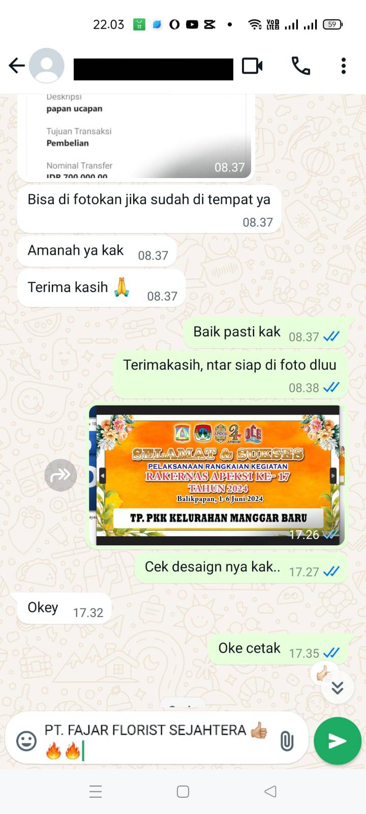 Testimoni | Toko Rangkaian Bunga
